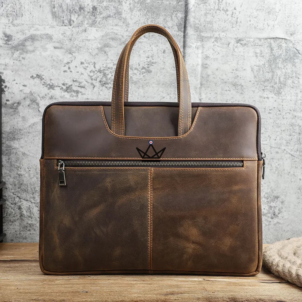 Customizable leather work bag - Edison – Atelier Atypique